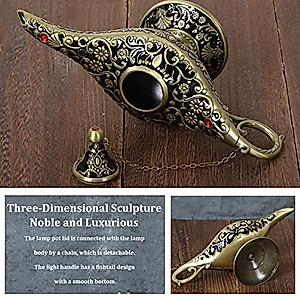 SogYupk Aladdin's Lamp, Vintage Magic Genie Lamp Wishing Lamp, Classic Arabian Stage Show Props/Themed Parties/Cake Decorating, Creative Aladdin Magic Lamp Gift for Holidays/Birthdays/Weddings (Black)