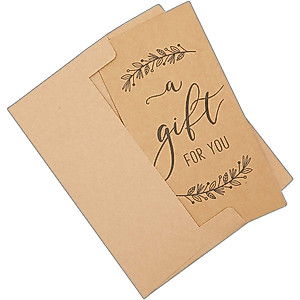 Pipilo Press 36 Pack Money Cards with Envelopes, A Gift for You Cards for Cash, Holiday's, Birthday's (Kraft Paper, 3.5 x 7.25 In)