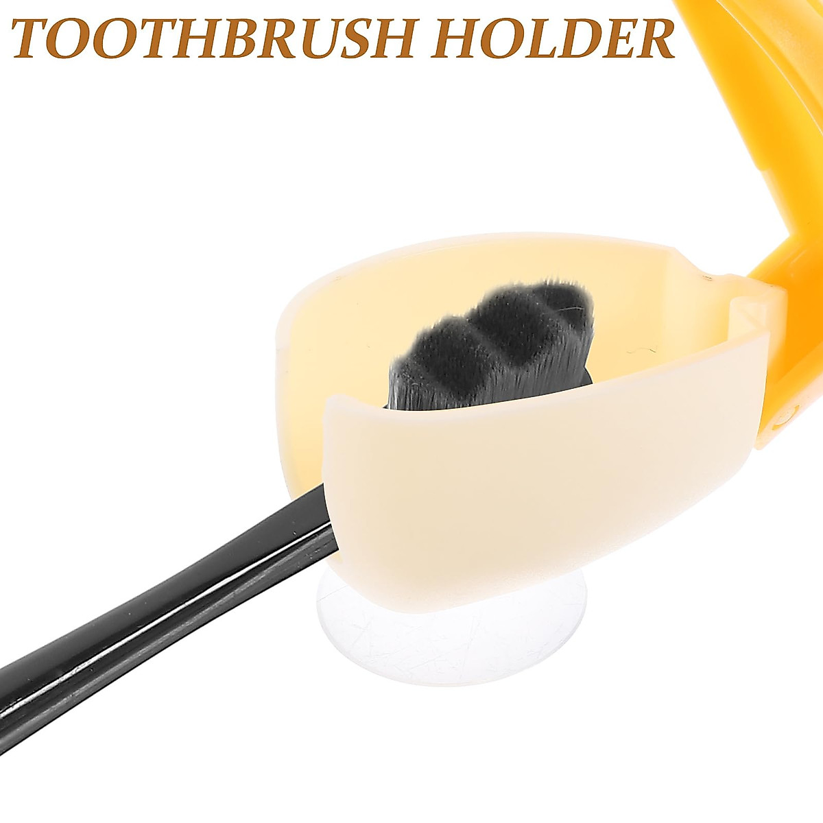 Beavorty Smile Face Toothbrush Holders Suction Cup for Houseware 4pcs (Random Color)