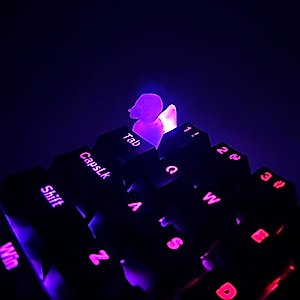 Custom Keycap for Mechanical Gaming Keyboard - Design Cute Duck Transparent- Artisan Cherry MX Made in Resin with Universal Compatibility - Unique Gift Idea