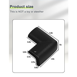 Arinbeb Foam Corner Protector Edge and Corner Guard, with 19 feet Length Foam Safety Bumpers, Baby Proofing Safety Table Corner Protectors Baby Proof Corner Black