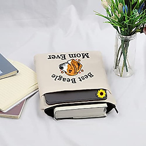 Beagle Book Sleeve Beagle Mom Gift Beagle Dog Book Protector Best Beagle Mom Ever Book Cover Beagle Owner Lover Gift