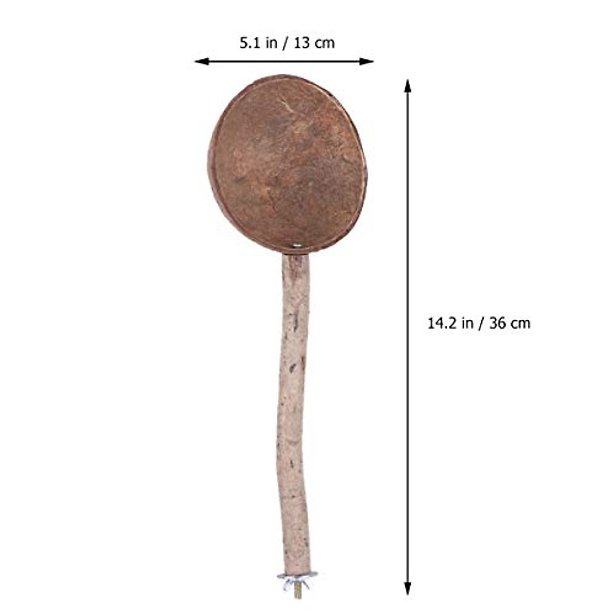 Parrot Nest Bird Feeder Bowl with Perches,2-in-1Natural Coconut Shell Food Container Playground Perch Play Stand Platform Toys for Parrot Conure Parrot Supplies