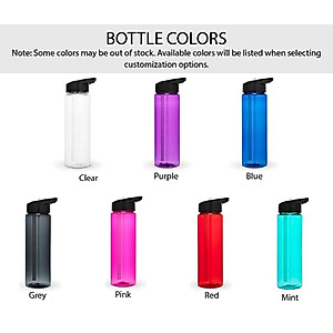 Personalized 24 oz Sports-Themed Water Bottle Tumbler with Custom Vinyl Decal by Avito - Soccer, Volleyball, Baseball, Cheer, Dance, Gymnastics, Ballet, Football, Kids Water Bottle