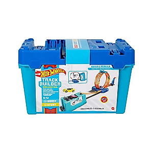 Hot Wheels Track Builder Multi Loop Box Ultimate Storage 10 Feet of Track, Connectors, Launcher, Diecast Car, Portable Ages 4 and Above