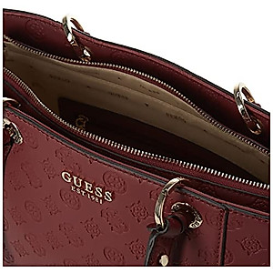 GUESS Womens Noelle Small Elite Tote Shoulder Bag, Merlot Logo, One Size US