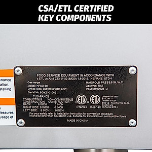 HAKKA 36" Gas Range Stove with 6 Powerful Burners, 30000X6 output for Commercial Kitchens