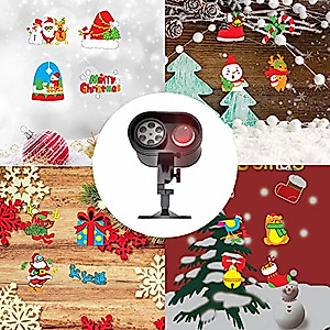 Thanksgiving Christmas Holy Decoration projector lights Large 72 patterns Outdoor Indoor 28 HD Effects (3D Wave Light)2 in 1 for Xmas Gift, Newyear Party,House,Wall -18 Slides W/Remote Control
