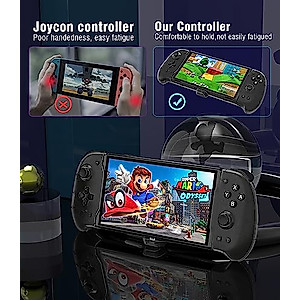 Dobe 𝙎𝙬𝙞𝙩𝙘𝙝 𝘾𝙤𝙣𝙩𝙧𝙤𝙡𝙡𝙚𝙧 𝙛𝙤𝙧 𝙉𝙞𝙣𝙩𝙚𝙣𝙙𝙤 𝙎𝙬𝙞𝙩𝙘𝙝/𝙊𝙇𝙀𝘿, One-Piece Joypad Switch Pro Controller for Handheld Mode, Ergonomic Handheld Switch Grip Controller with 6-Axis Motion Control, Turbo & Mapping