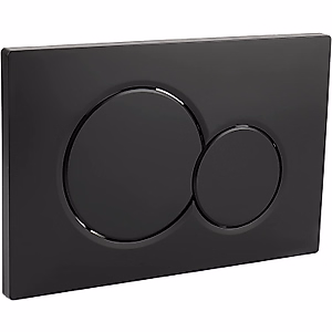 Dual Flush Actuator Plate Front Actuation Compatible with Geberit 115.770.46.6, Matte Black