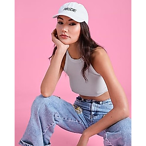 xo, Fetti Bride Baseball Hat Bachelorette Party Decorations White | Bride to Be Gift, Engagement Party Supplies, Cool Bride