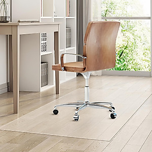 HappyTrends Office Chair Mat for Carpet-36 x48 Transparent Computer Desk Chair Mat for Carpeted Hard Wood/Tile Floor,Anti-Slip Home Office Chair Floor Mats for Work,Home and Gaming