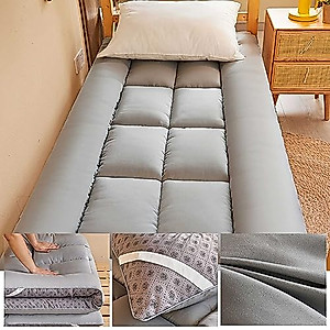 DSFSSJ Japanese Floor Mattress Futon Mattress Portable Tatami Mat Thicken Sleeping Mattress for Floor Foldable Mattress Portable Guest Bed Camping Mattress, Pink-Full