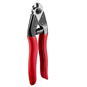 Steel DN Mate 7.6" Steel Wire Cutter, Cut All Wires Up to 5/32", Wire Rope Cutter, Cut Steel Cable, Aircraft Cable, Wire Seals, Bike Cable,  Aluminum/Copper Wire, Fence Cable, One-Hand Operate CC-11