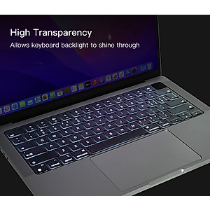 CaseBuy Premium Keyboard Cover for M2 M3 MacBook Air 15 inch A2941 A3114, M2 M3 MacBook Air 13.6" A2681 A3113, 2024 2023 2022 2021 MacBook Pro 14" 16" M4 M3 M2 M1 Chip Pro/Max, US ANSI Layout