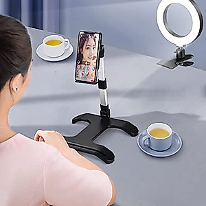 SUGERLEE Cell Phone Stand, Angle Height Adjustable Phone Holder for Daily use, Desktop Cell Phone Stand Holder Compatible with All Mobile Phone、Tablets、ipad