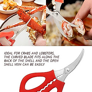 62 Pcs Seafood Tools Set Crab Crackers and Tools Lobster Crackers and Picks Set Includes 8 Butter Warmers 8 Crab Leg Cracker Tool 2 Seafood Scissors 8 Lobster Shellers 8 Crab Forks 28 Tealight Candles