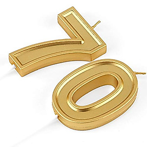 LUTER 2.76 Inches Large Birthday Candles Gold Glitter Birthday Cake Candles Number Candles Cake Topper Decoration for Wedding Party Kids Adults, Number 70