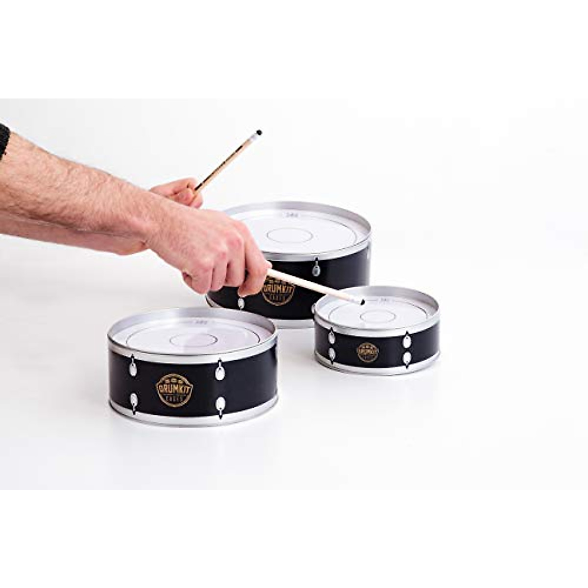 Suck UK Drum Kit Cookie Tins | Cake Container Drums | Nesting Food Storage Containers | Stackable Cake Boxes & Kitchen Accessories | Drummer Gifts & Gifts For Music Lovers | Rocker Cake Storage Tins