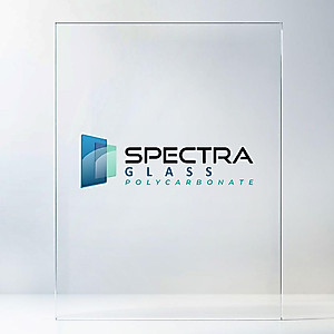 12"x18" (1/8") Spectra Glass Clear Polycarbonate Sheet. UV Coating on Both Sides. Impact and Weather Resistant. DIY, Arts, Crafts, Window Replacement. Sizes are Nominal Cut Within +-1/8". Made in USA