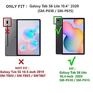 HENGHUI Keyboard Case for Galaxy Tab S6 Lite 10.4 inch Keyboard Case Cute Round Key Color Keyboard Wireless Detachable BT Keyboard Cover with S Pen Holder (Pink)