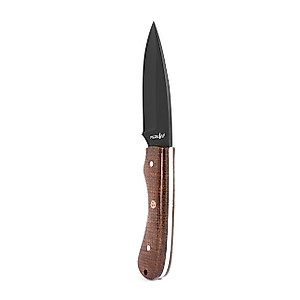Perkin Hunting Knife With with Leather Sheath Full Tang Fixed Blade Knife Bushcraft Knife Skinning Knife - SINNER65