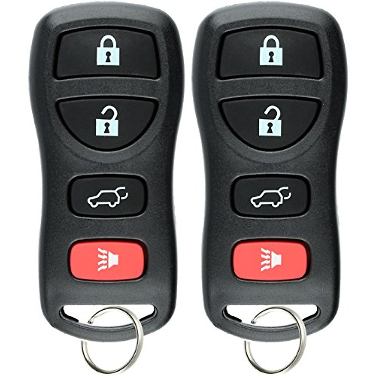 KeylessOption Keyless Entry Remote Car Key Fob Clicker Alarm for SUV Nissan Armada, Infiniti EX35 FX35 QX56 KBRASTU15 (Pack of 2)