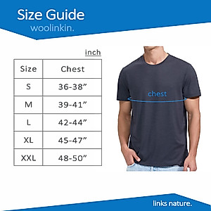 Woolinkin Merino Wool Coolmax Blend T Shirt - Men’s Durable Short Sleeve Wool Base Layer - 150 Lightweight (Dark Grey, Large)