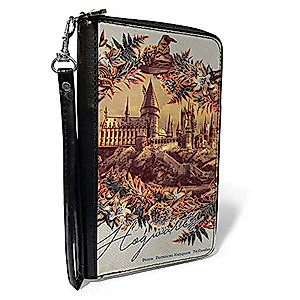 Buckle-Down Women's PU Zip Around Wallet Rectangle-Harry Potter, 7.5"x4.5"