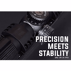 Monstrum Alpha 1-6x24 First Focal Plane FFP Rifle Scope with MOA Reticle | Precision V2 Picatinny Scope Rings | Bundle