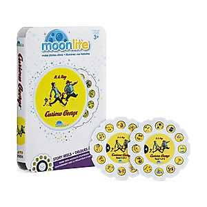 Moonlite Storybook Reels for Flashlight Projector, Kids Toddler | Curious George | Story Reel Pack for 12 Months and Up