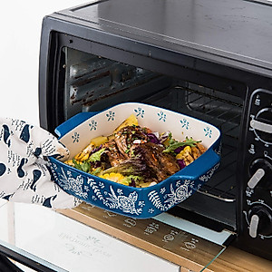 Wisenvoy Baking Dish Ceramic Brownie Pan 9x9 Baking Pan Casserole Dish Lasagna Pan Square Rose Dish Pan Bakeware Sets