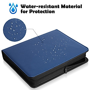 POKONBOY 720 Pockets Trading Card Binder Sleeves Baseball Card Binder Sleeves, Trading Card Holder Carrying Card Case Fit for Baseball Cards, Trading Cards, Football Cards (Blue)