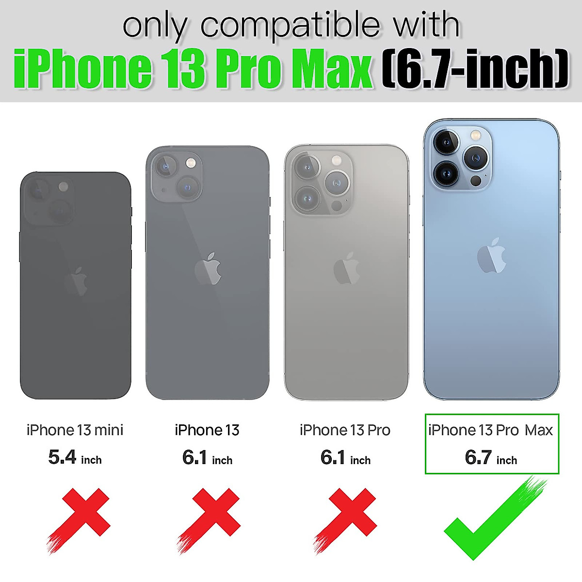 TOOVREN iPhone 13 Pro Max Case Wallet, Compatible with iPhone 13 Pro Max Case with Card Holder Kickstand Adjustable Detachable Necklace, iPhone Lanyard for iPhone 13 Pro Max 6.7 inch 2021 Red