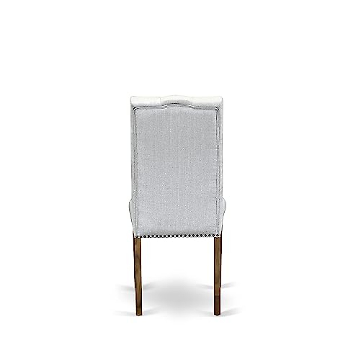 East West Furniture DLEL3-AWA-05 3 Piece Kitchen Table & Chairs Set Consist of a Round Dining Table with Dropleaf and 2 Upholstered Parson Chairs, 42x42 Inch, Antique Walnut