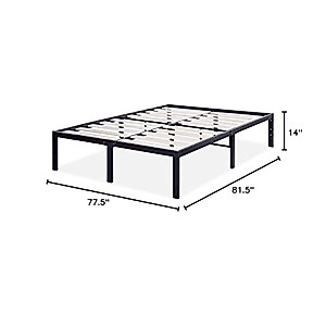 SLEEPLACE 14 Inch ST-3000 Ultra 3 Inch Wood Slat Bed Frame, King