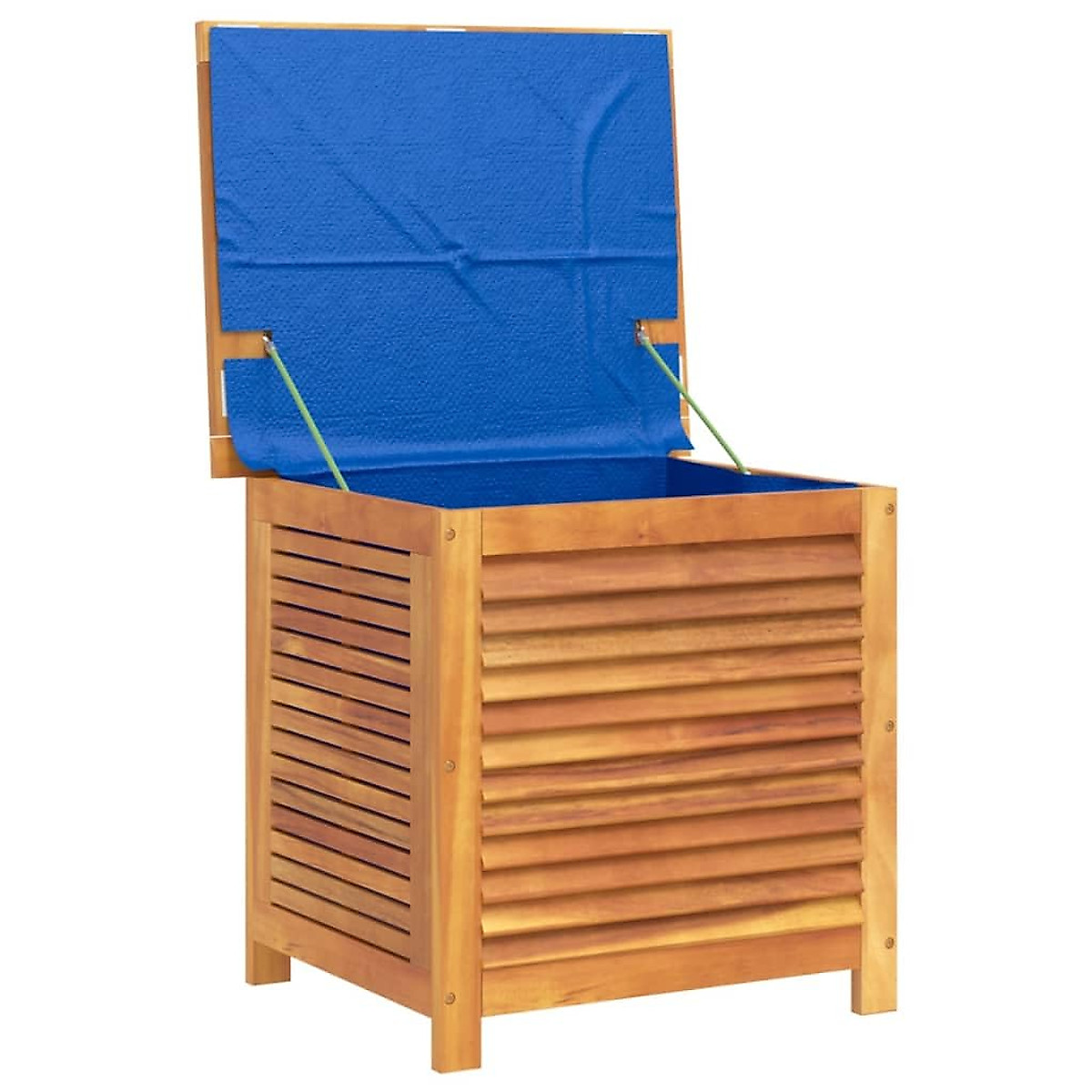 GOLINPEILO Outside Wooden Deck Box, Garden Storage Box with Louver, Patio Storage Container for Backyard, Porch, Garden, 23.6"x19.7"x22" Solid Wood Acacia