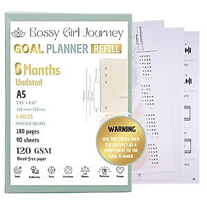 Bossy Girl Journey Goal Planner Refill Sheets