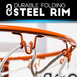 Franklin Sports Wall Mounted Basketball Hoop – Fully Adjustable – Shatter Resistant – Accessories Included, Black/White