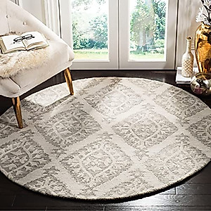 SAFAVIEH Micro-Loop Collection 9' x 12' Light Blue MLP210C Handmade Trellis Premium Wool Area Rug