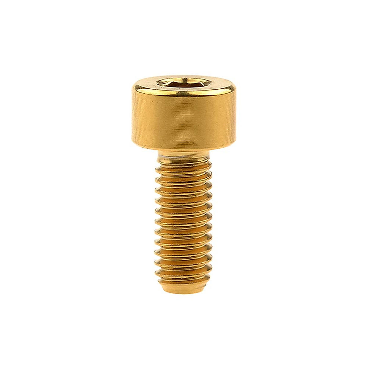 Wanyifa Titanium Cap Allen Socket Head Bolts M4 10 12 15mm Screw Pack of 4 (M4x10mm, Gold)
