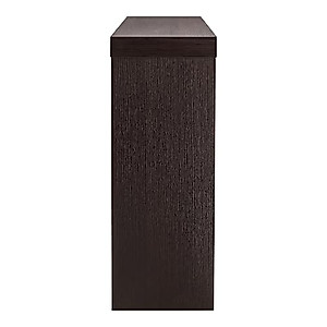 HOMES: Inside + Out Naomi Modern Decorative Accent Console with W-Shaped Legs, Narrow Desk, Wood Entryway Console Table for Living Room, Hallway, Entrance, Small Spaces, Cappuccino