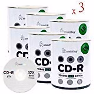 Smartbuy 1800-disc 700mb/80min 52x CD-R Logo Top Blank Data Recordable Media Disc