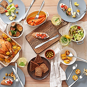 100 Pieces Silverware Set Stainless Steel Flatware Set Cutlery Set Includes Knife Fork Spoon Beading Eating Utensil for Home and Restaurant Dishwasher Safe