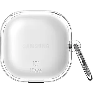 iFace Case for Galaxy Buds 2 Pro (Clear) / Galaxy Buds 2 Case/Galaxy Buds Pro Case/Galaxy Buds Live Case [Cute Keychain Case with Circle Carabiner]