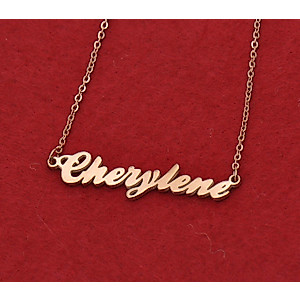 GR35Z9 Customized Made 18K Gold Plated Any Name Necklace Personalized for Her Cobi