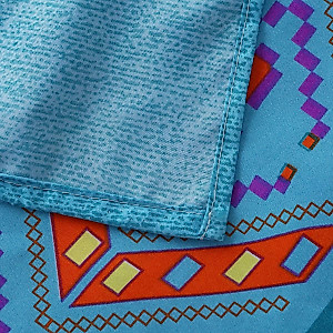 Pangzi Bohemian Retro Bedding Sheet Set,1 Fitted Sheet, 1 Flat, 2 Pillow Cases - 4 Piece (Full, Red)