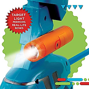 Discovery Kids Bullseye Outdoor Archery Set with LED Target Light-Up Toy Night/Day Activity Includes 4 Arrows, Quiver with Strap, 1 Bow for Ages 6+ and Older