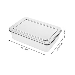 Luxshiny Pullman Loaf Pan with Lid Stainless Steel Non Stick Bread Loaf Pan with Lid Metal Cake Tin Toast Box Mold Kitchen Bakeware for Homemade Cakes Brownies Meatloaf