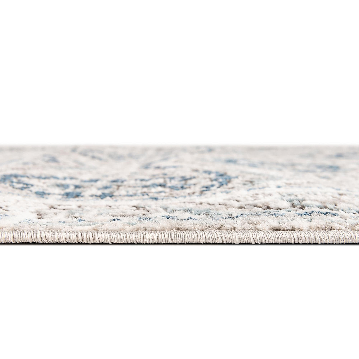 Rugs.com Nyla Collection Rug – 4' x 6' Oval Gray Medium Rug Perfect for Living Rooms, Large Dining Rooms, Open Floorplans